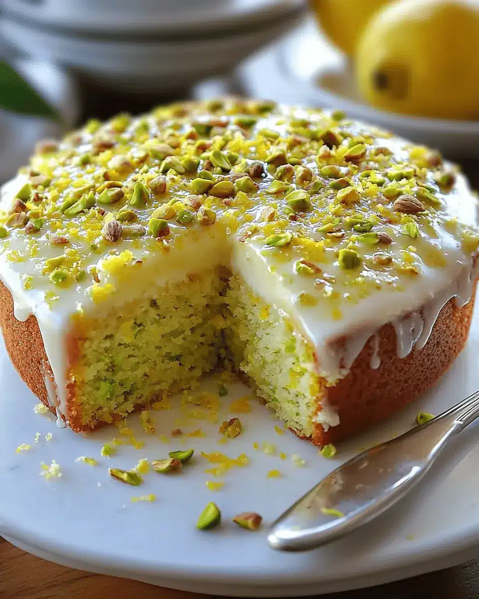 Zitronen Pistazien Kuchen